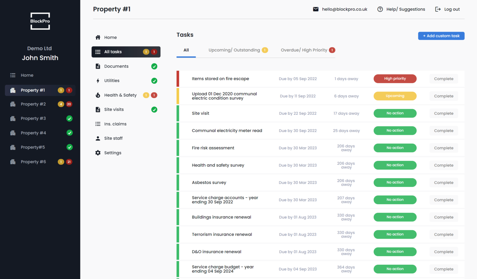 BlockPro | Block management compliance and organisation